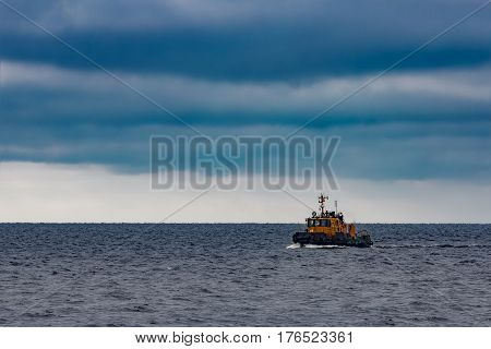 Small Orange Tug Ship Image & Photo (Free Trial) | Bigstock