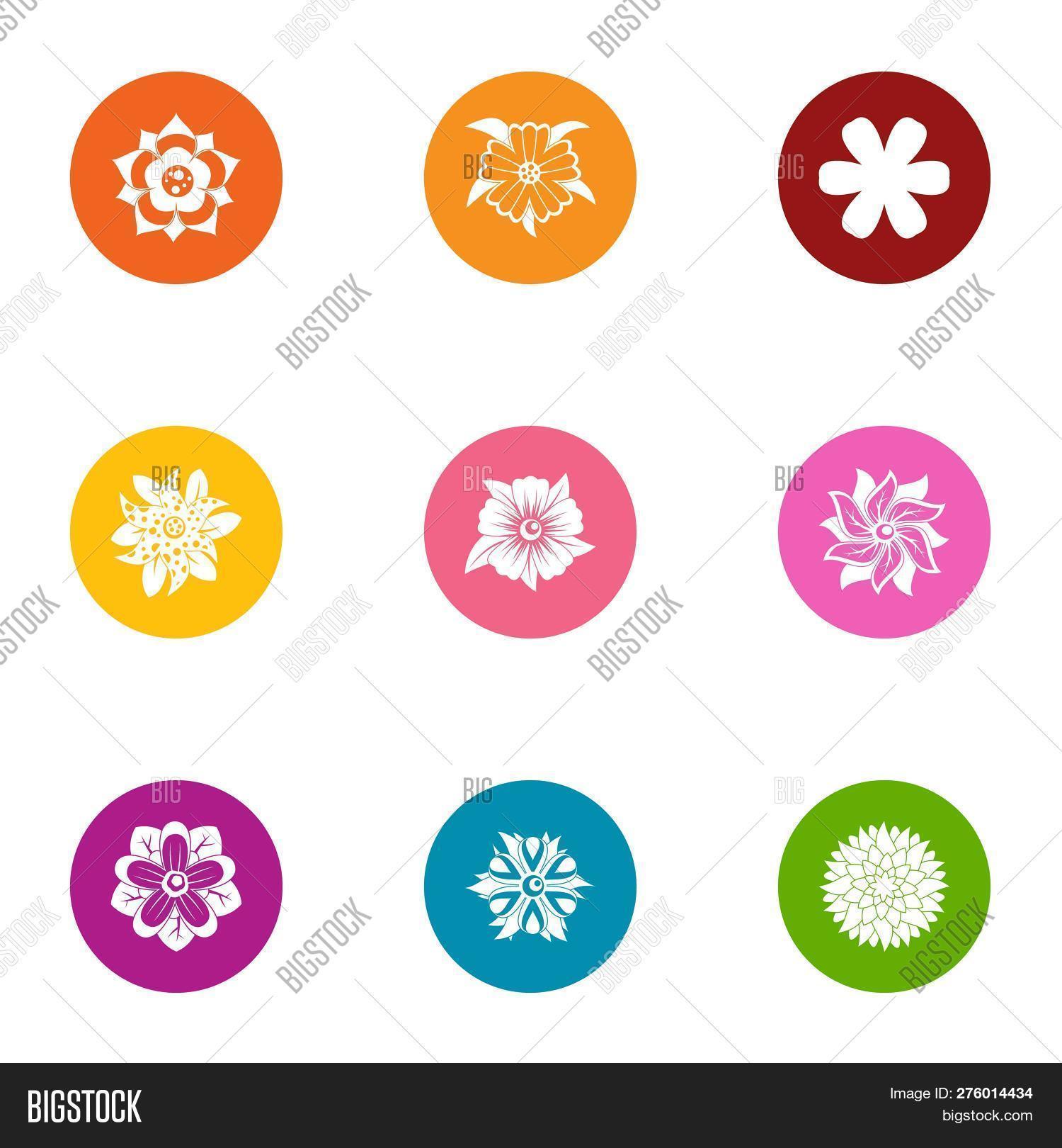 Flower Pattern Icons Image & Photo (Free Trial) | Bigstock