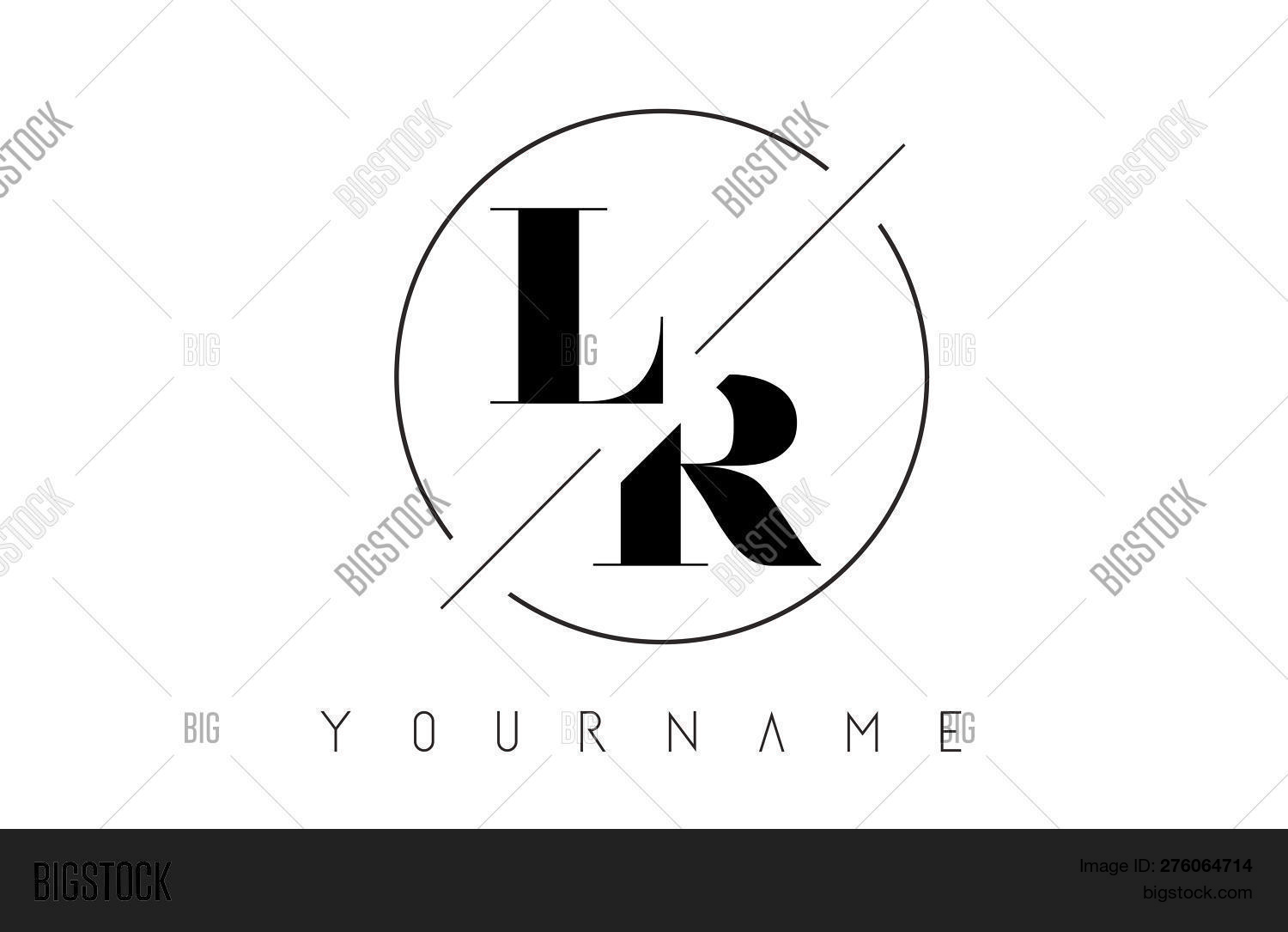 Lr Letter Logo Cutted Vector & Photo (Free Trial) | Bigstock