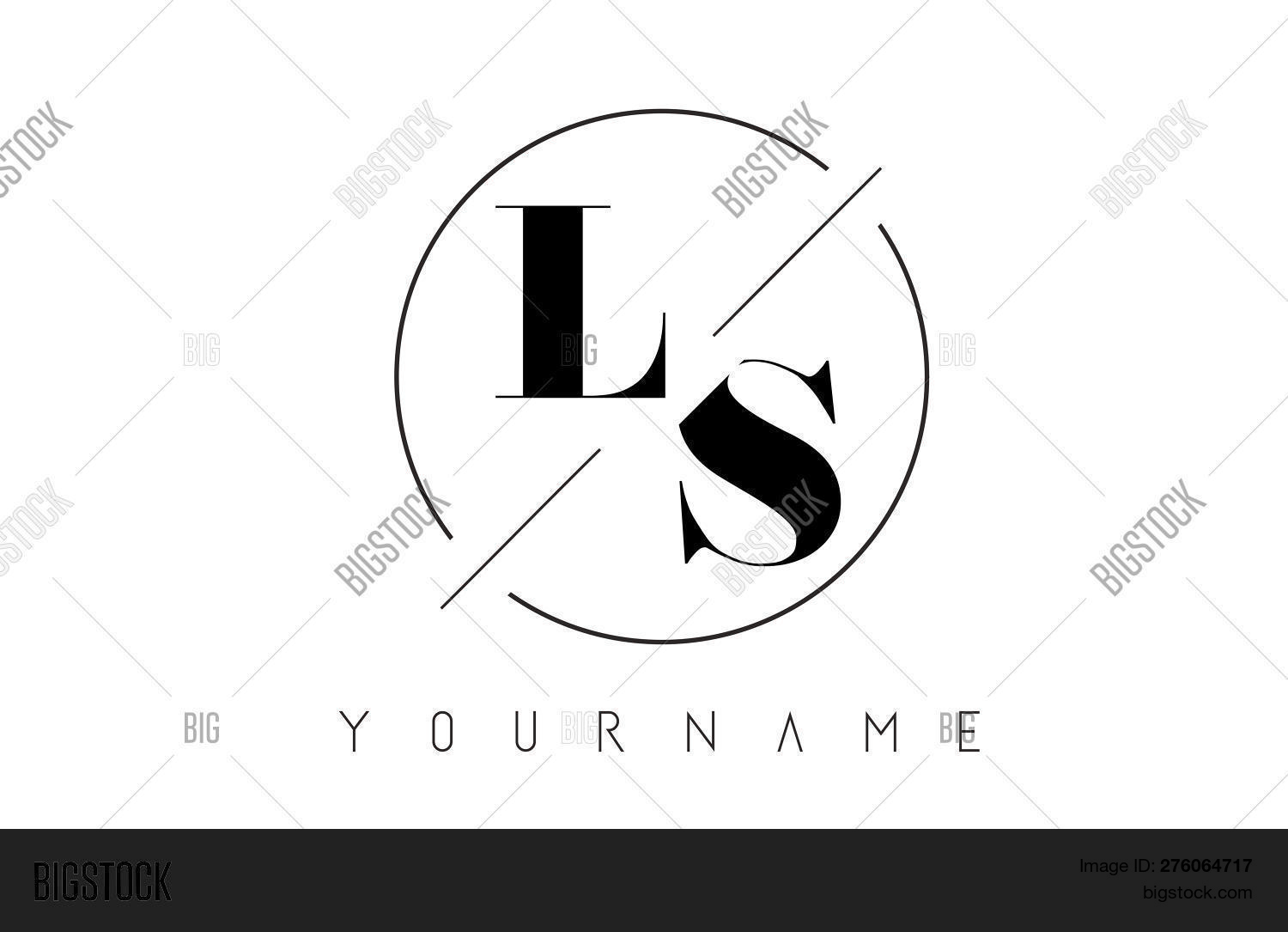 Ls Letter Logo Cutted Vector & Photo (Free Trial) | Bigstock