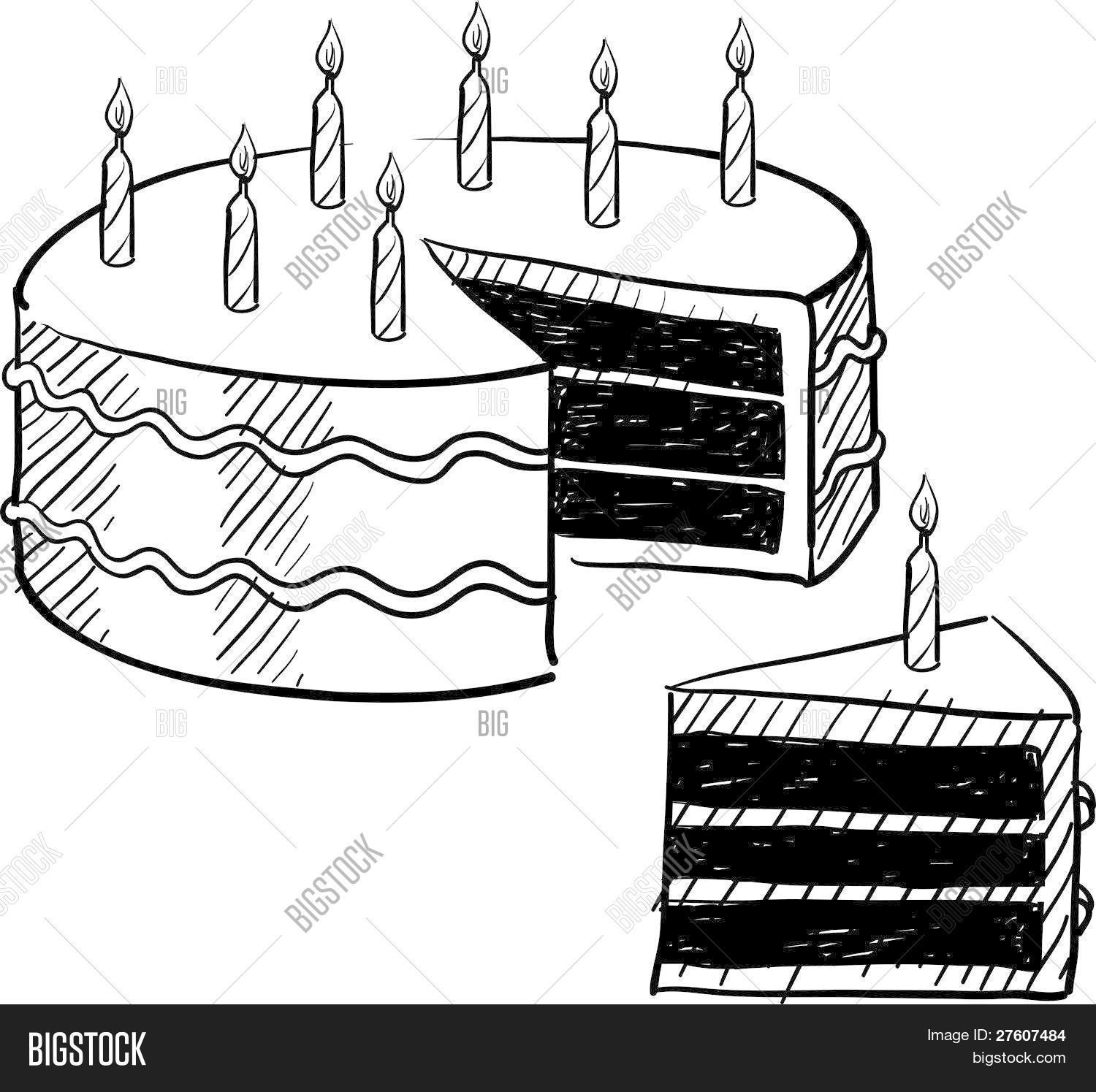 Birthday Cake Images Sketch