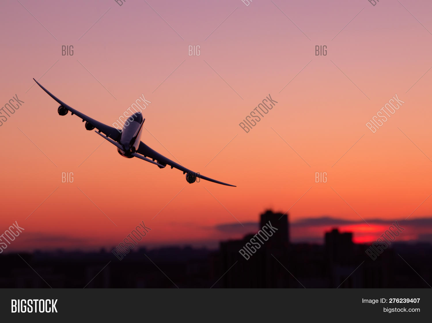 Airplane Flying Over Image & Photo (Free Trial) | Bigstock