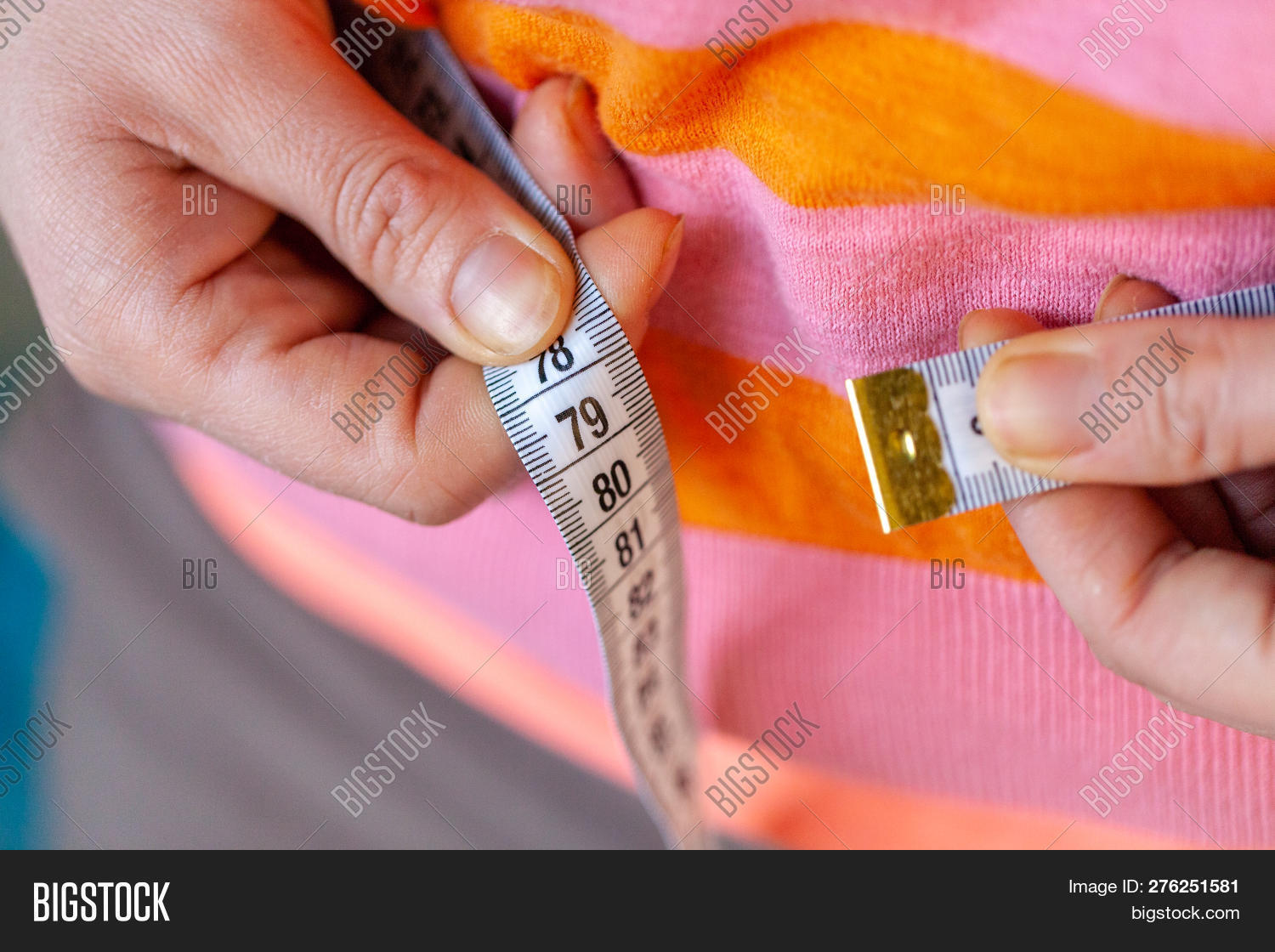 Woman Measures Her Image & Photo (Free Trial) | Bigstock