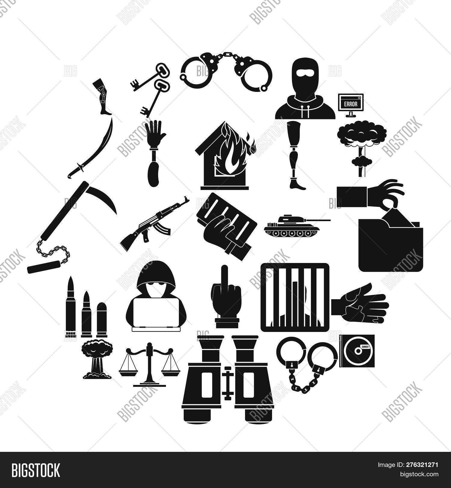 Infringement Icons Set Image & Photo (Free Trial) | Bigstock