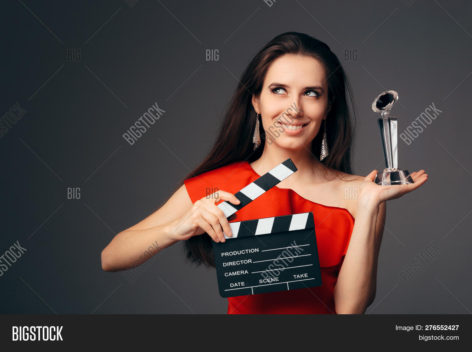 Happy Actress Holding Image & Photo (Free Trial) | Bigstock