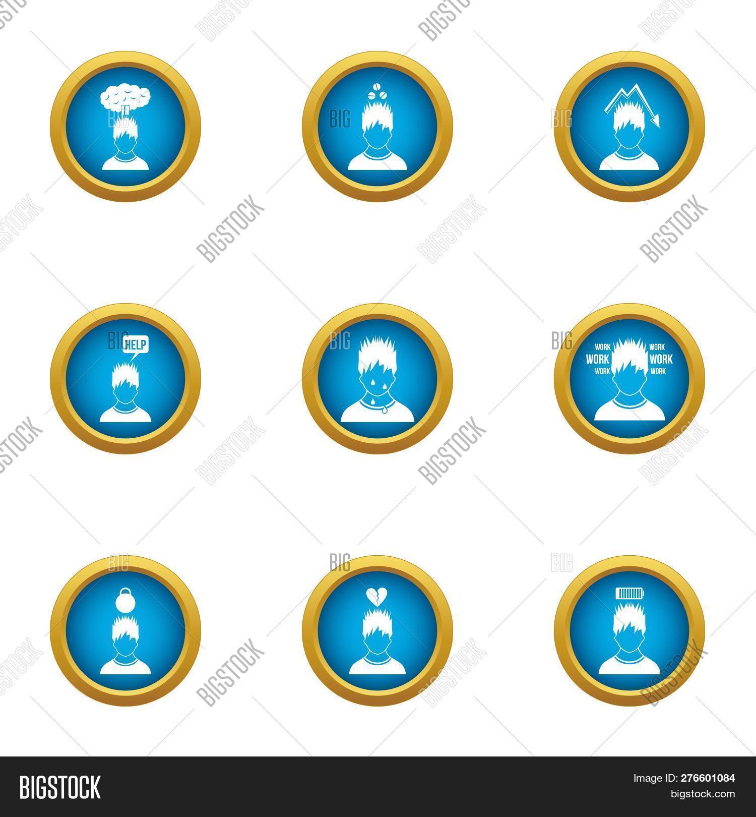 Overstrain Icons Set. Image & Photo (Free Trial) | Bigstock