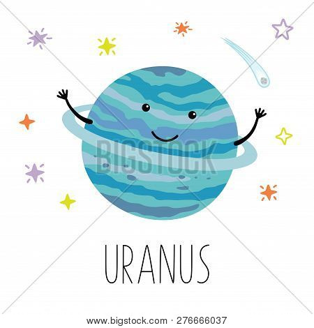 Cartoon Uranus Planet Vector & Photo (Free Trial) | Bigstock