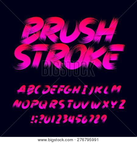 Brush Stroke Alphabet Vector & Photo (Free Trial) | Bigstock