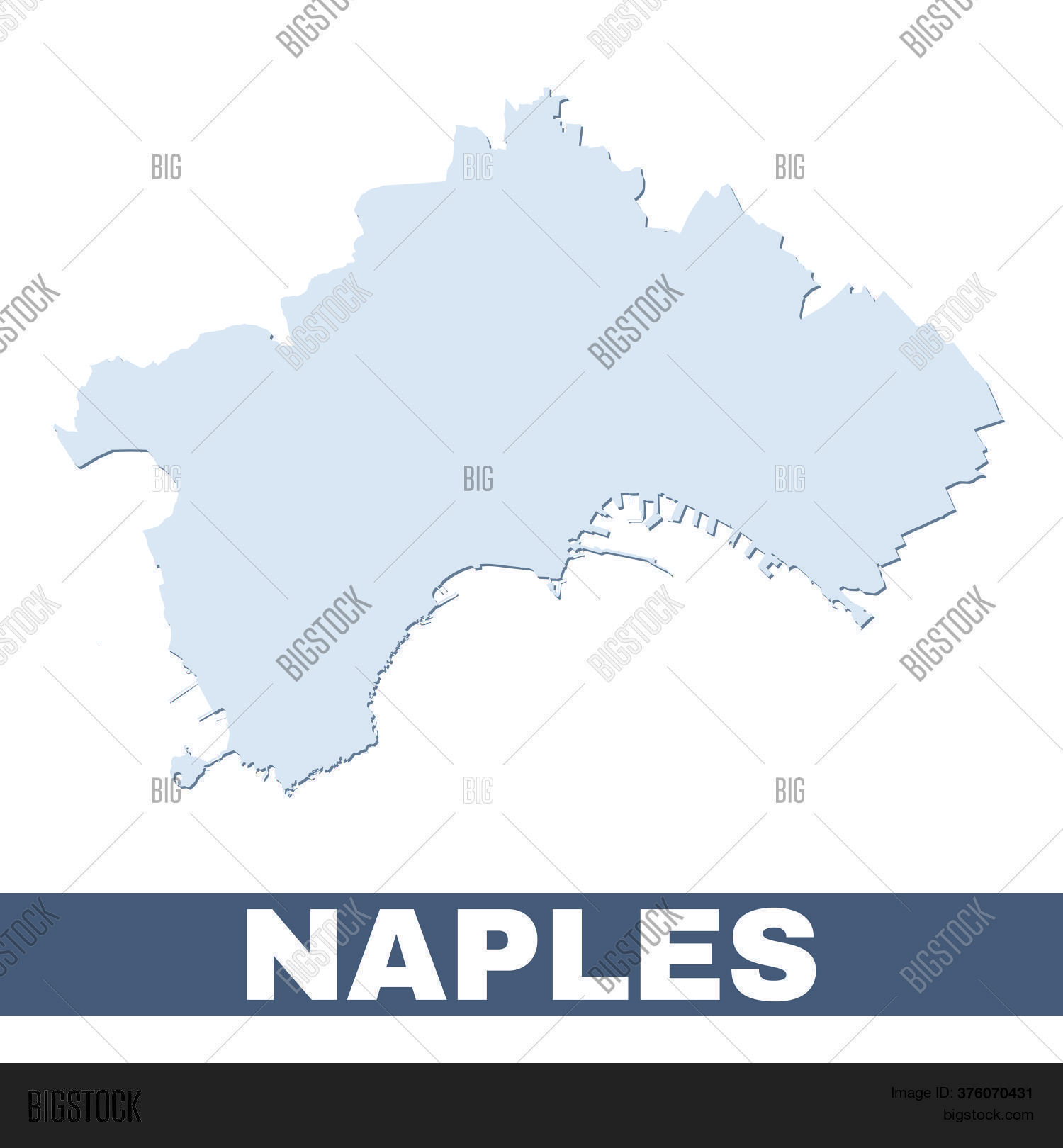 Naples Outline Map. Vector & Photo (Free Trial) | Bigstock