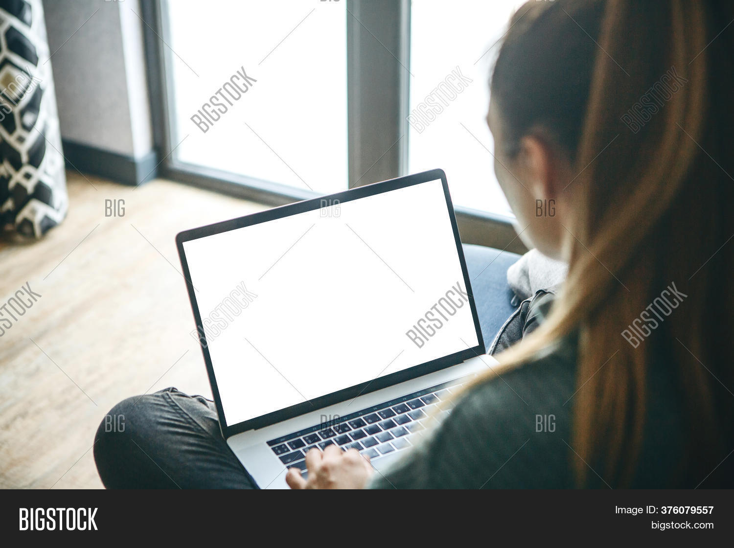 Girl Home Uses Laptop Image & Photo (Free Trial) | Bigstock