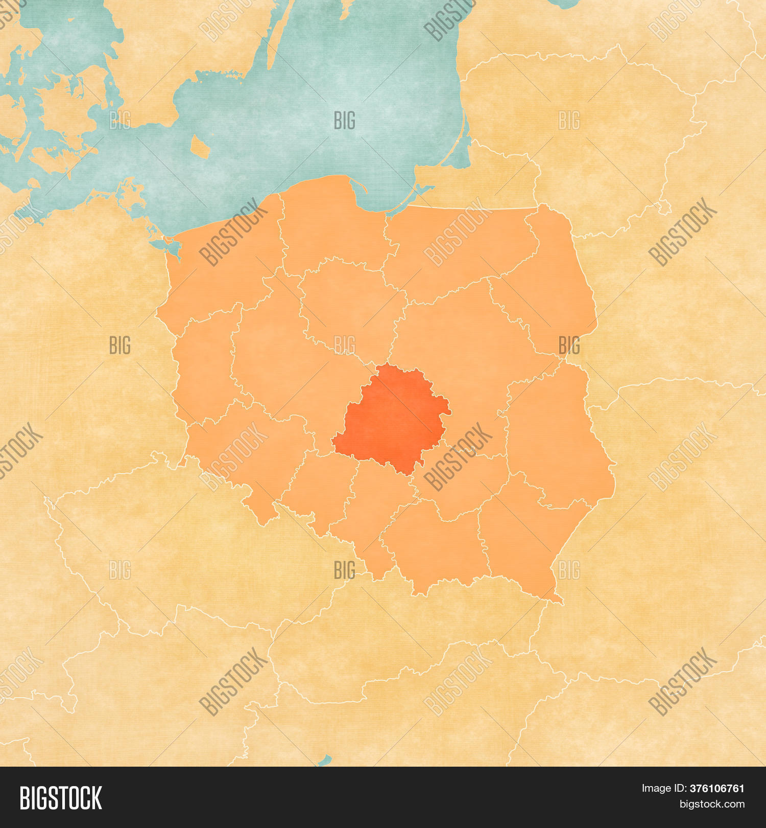 Lodz On Map Poland Image & Photo (Free Trial) | Bigstock