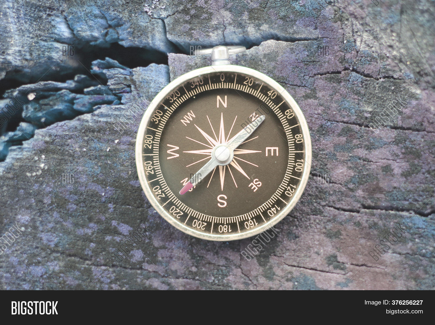 Round Compass On Blue Image & Photo (Free Trial) | Bigstock