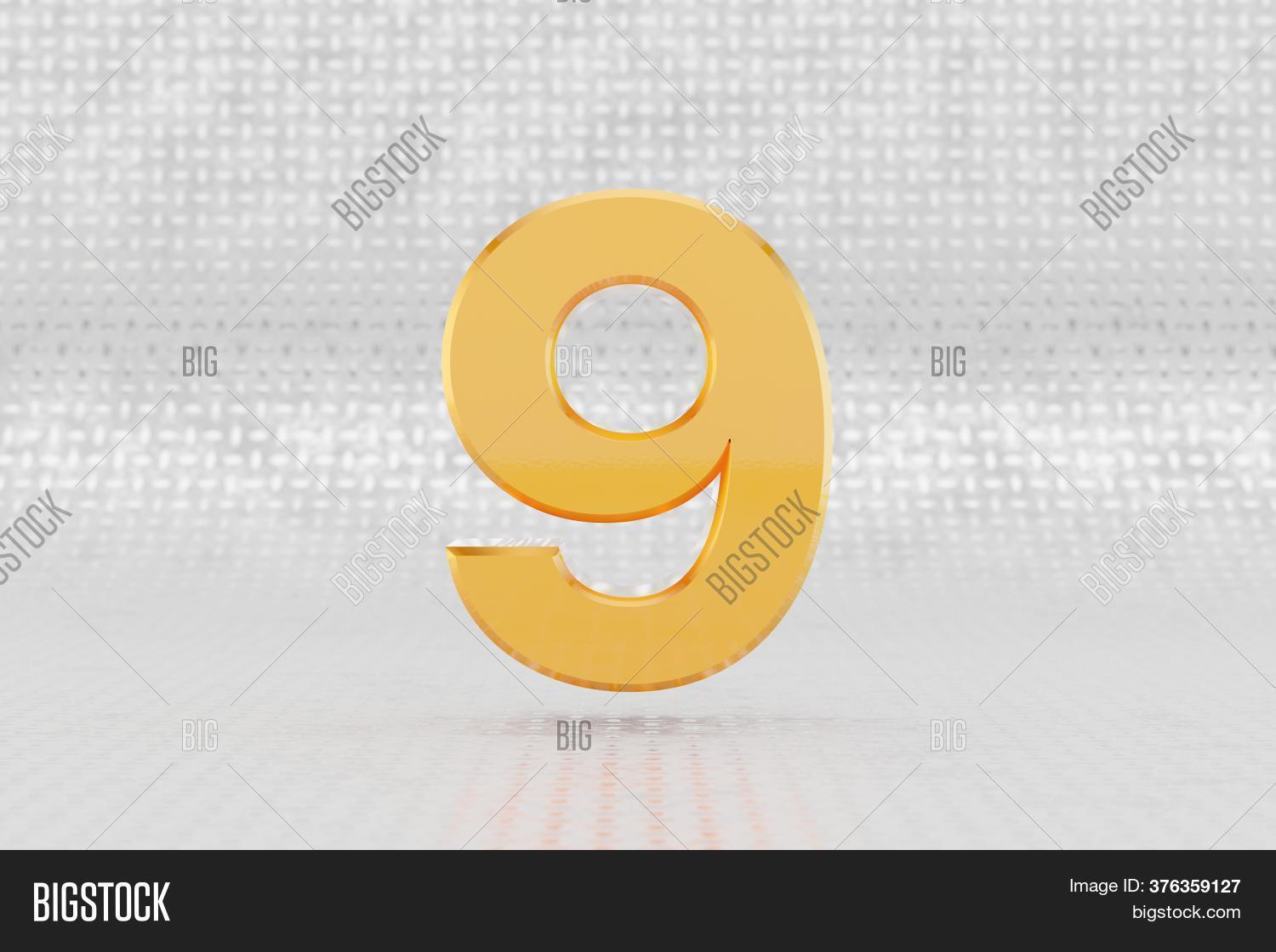 Yellow 3d Number 9. Image & Photo (Free Trial) | Bigstock