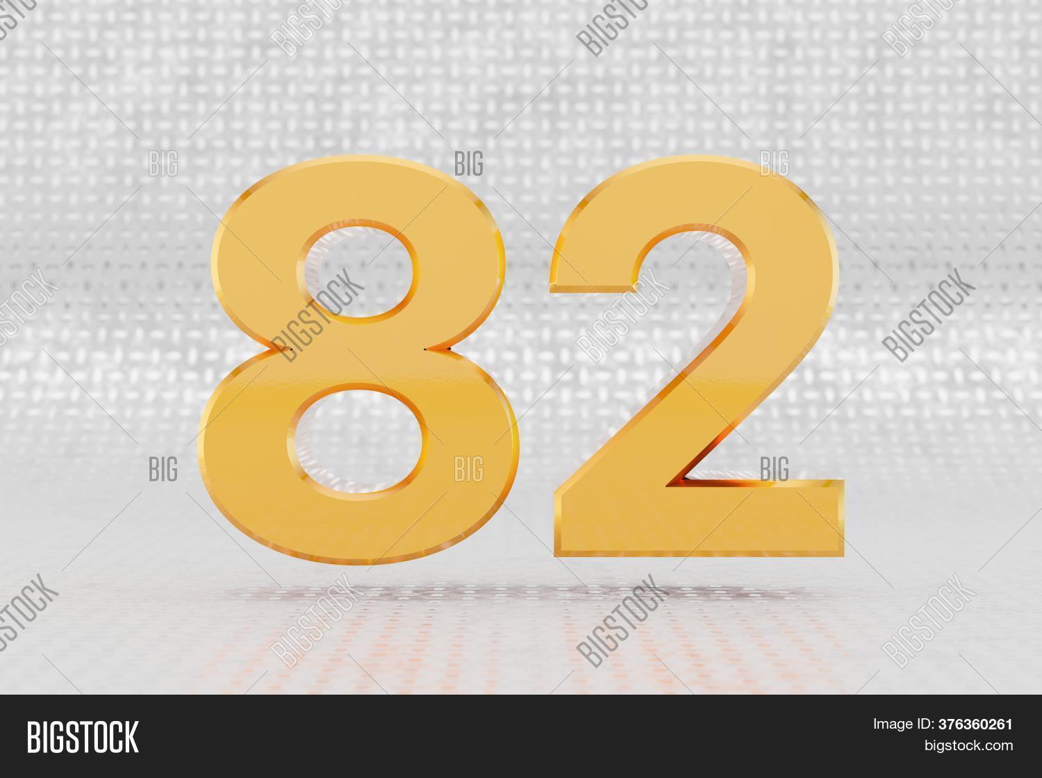Yellow 3d Number 82. Image & Photo (Free Trial) | Bigstock