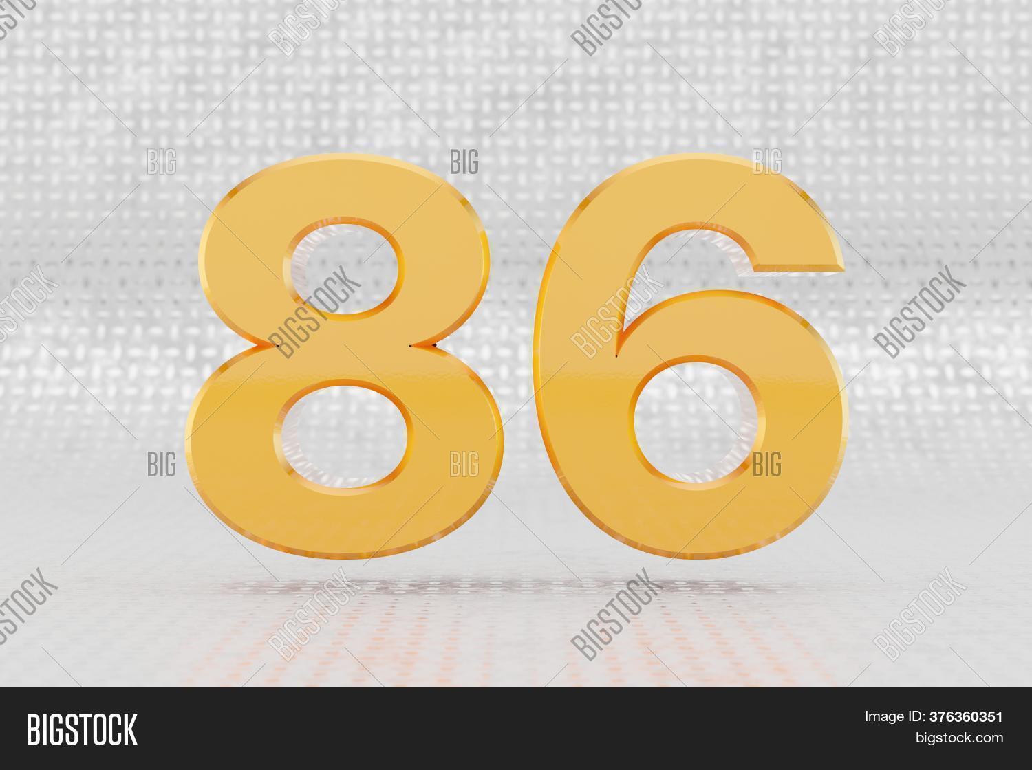 Yellow 3d Number 86. Image & Photo (Free Trial) | Bigstock