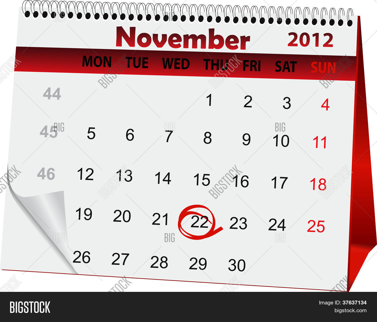 Holiday Calendar Vector & Photo (Free Trial) | Bigstock