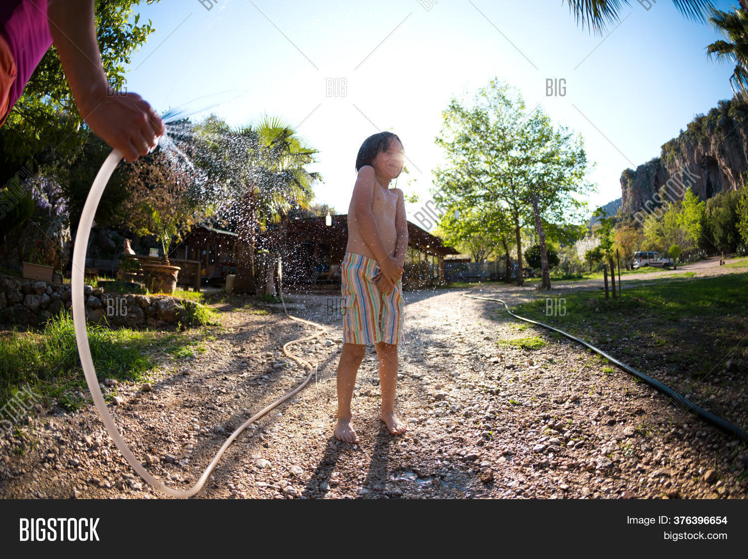 Boy Drenched Water On Image & Photo (Free Trial) | Bigstock