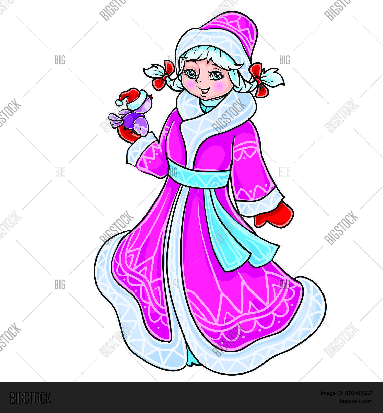 Cute Snow Maiden Vector & Photo (Free Trial) | Bigstock
