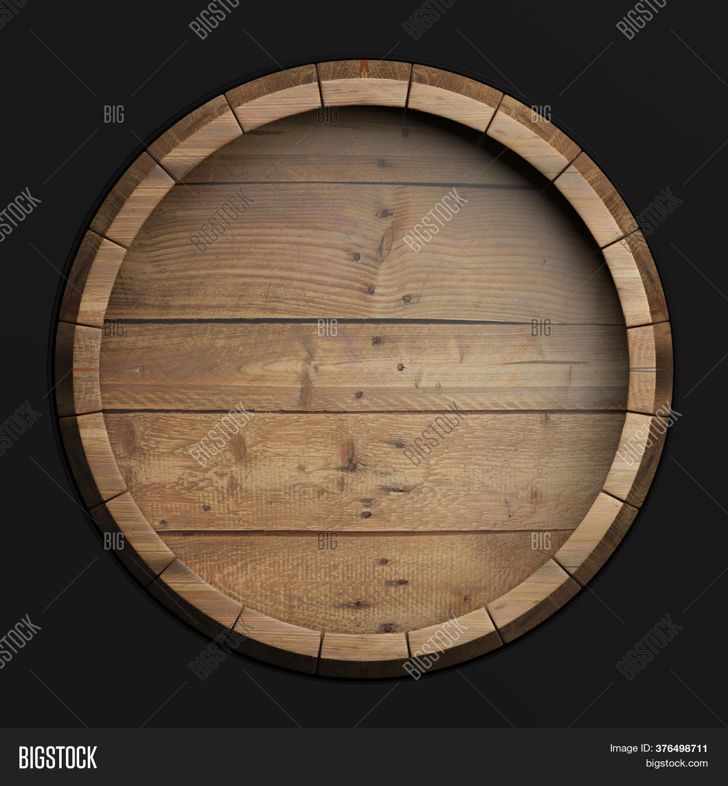 Wooden Barrel Top View Image & Photo (Free Trial) | Bigstock