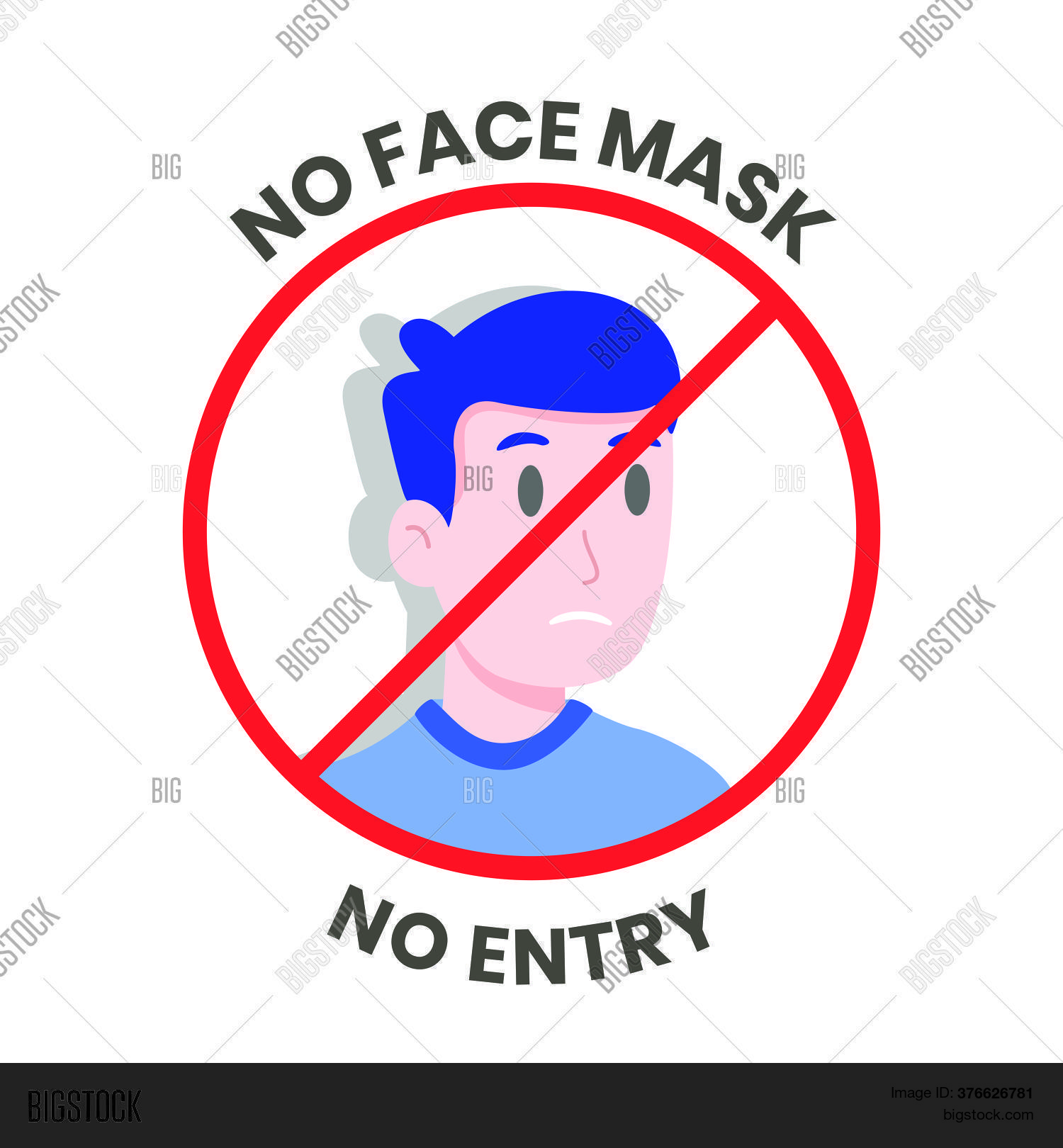 No Face Mask No Entry Vector & Photo (Free Trial) | Bigstock
