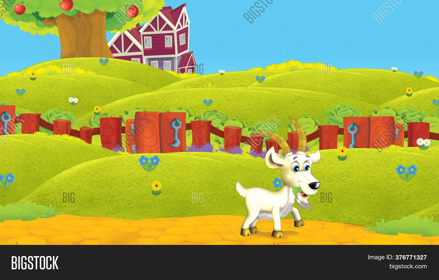 Cartoon Scene Farm Image & Photo (Free Trial) | Bigstock