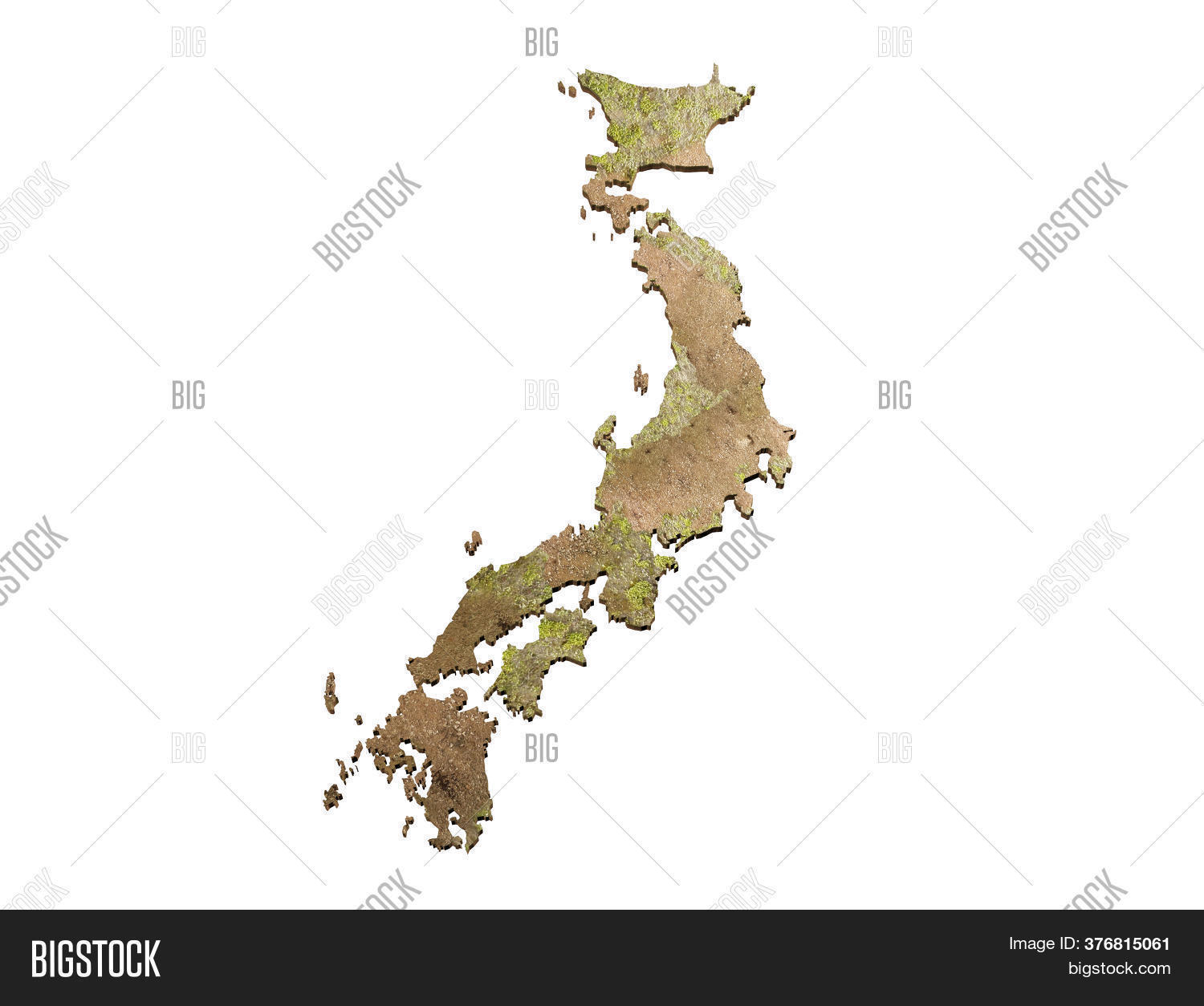 Mock Map Japan 3D Map Image & Photo (Free Trial) | Bigstock