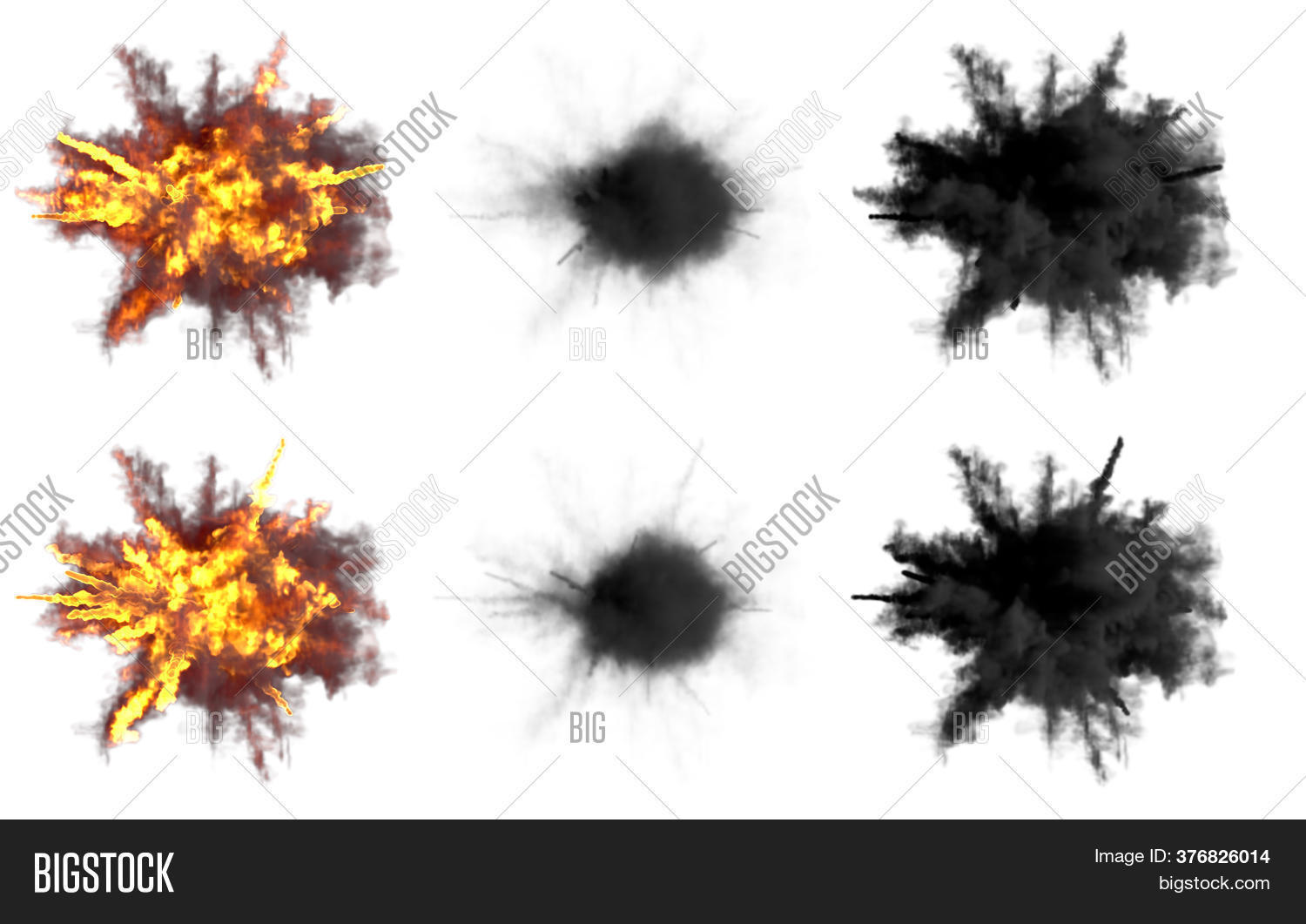 Set Round Explosions Image & Photo (Free Trial) | Bigstock