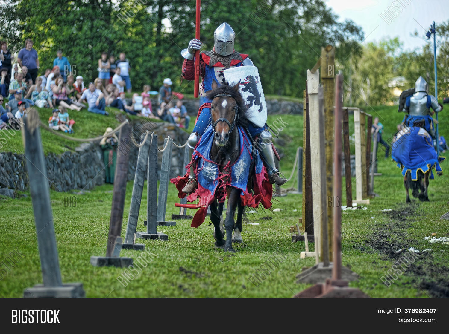 Knight Spear On Horse Image & Photo (Free Trial) | Bigstock