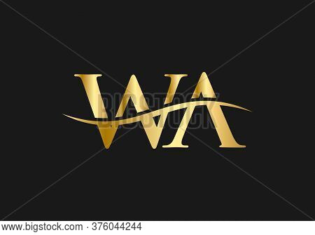 Initial Wa Letter Vector & Photo (Free Trial) | Bigstock