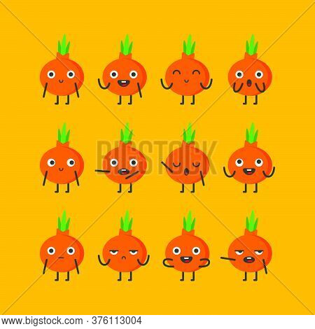 Onion Character Set Vector & Photo (Free Trial) | Bigstock