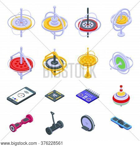 Gyroscope Icons Set. Vector & Photo (Free Trial) | Bigstock