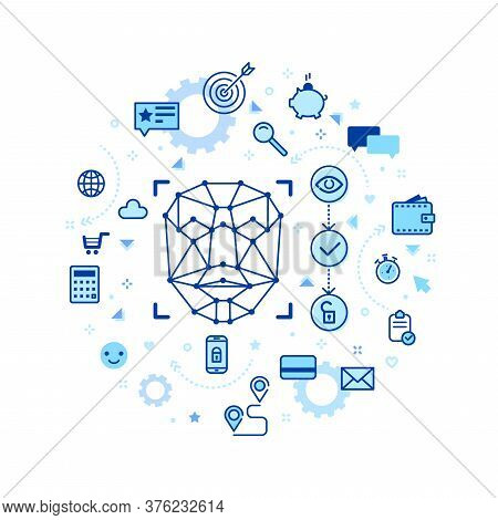 Concept Face Id. Face Vector & Photo (Free Trial) | Bigstock