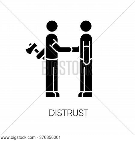 Distrust Black Glyph Vector & Photo (Free Trial) | Bigstock
