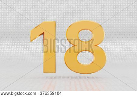 Yellow 3d Number 18. Image & Photo (Free Trial) | Bigstock
