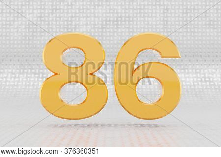 Yellow 3d Number 86. Image & Photo (Free Trial) | Bigstock