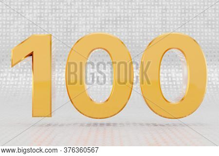 Yellow 3d Number 100. Image & Photo (Free Trial) | Bigstock