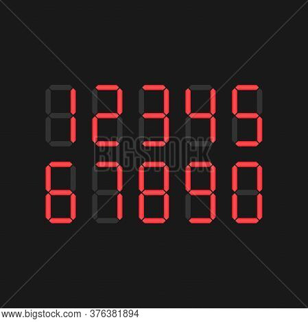Red Digital Numbers Vector & Photo (Free Trial) | Bigstock