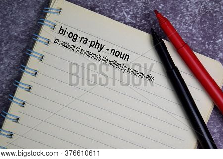 Definition Biography Image & Photo (Free Trial) | Bigstock
