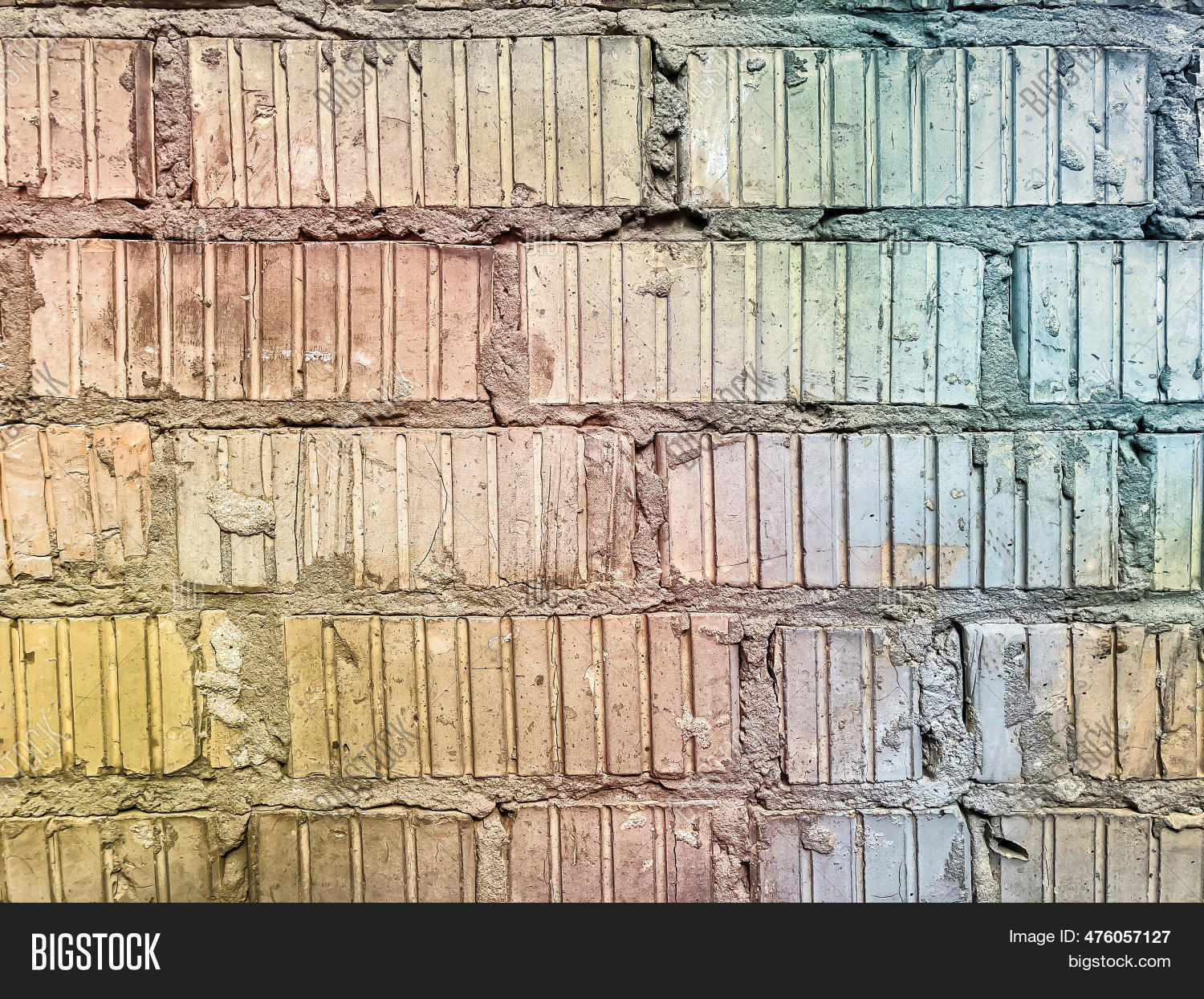 Red Fluted Brick Wall Image & Photo (Free Trial) | Bigstock