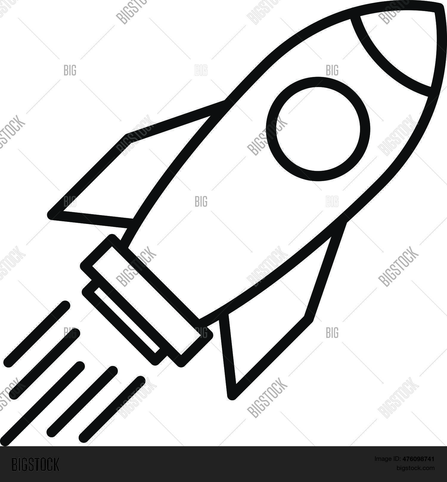 Flying Rocket Project Vector & Photo (Free Trial) | Bigstock