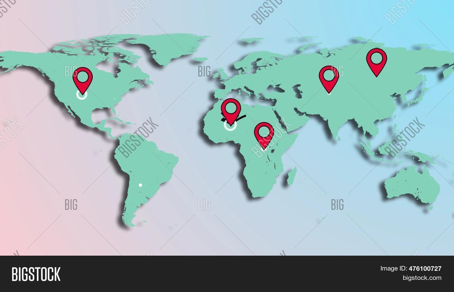 World Map Location Image & Photo (Free Trial) | Bigstock