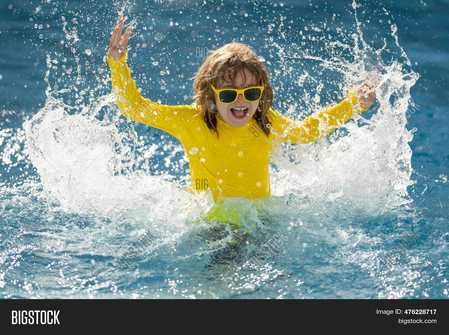 Kid Splashing Summer Image & Photo (Free Trial) | Bigstock