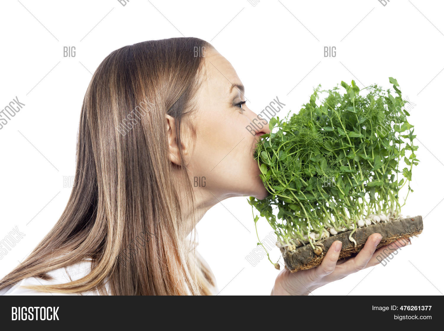Young Woman Eating Pea Image & Photo (Free Trial) | Bigstock