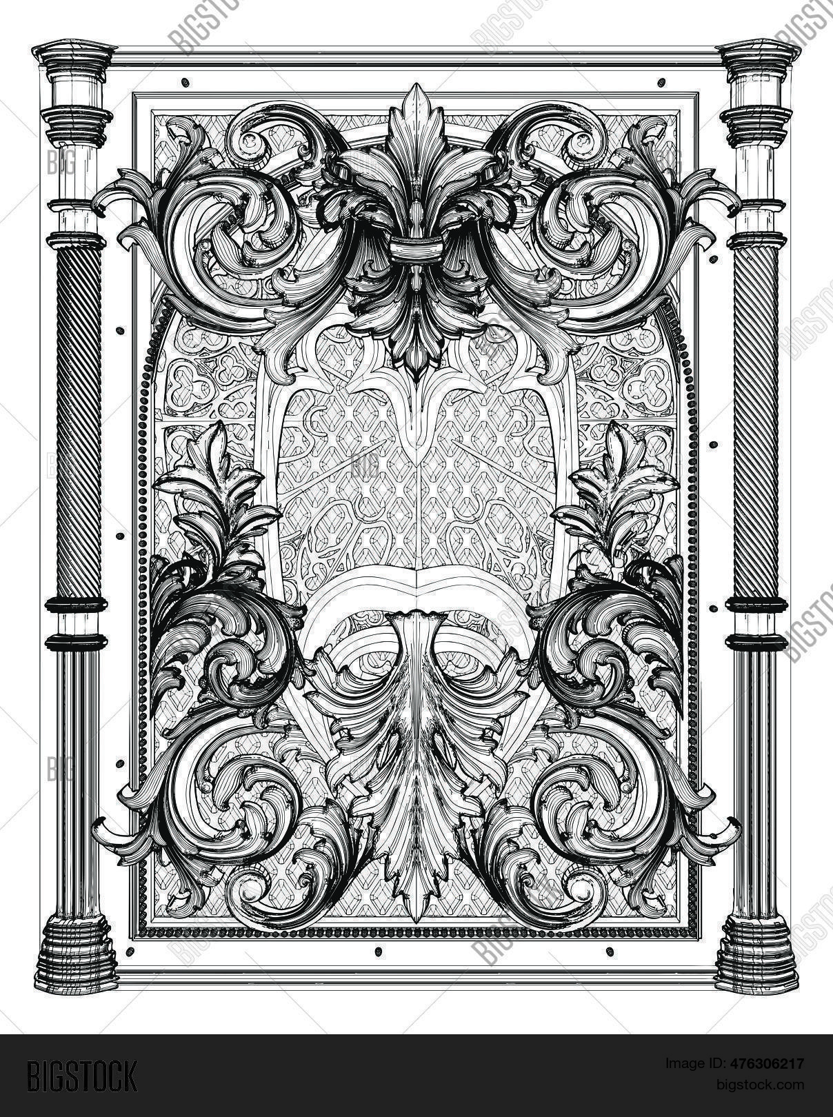 Antique Wall Panel Vector & Photo (Free Trial) | Bigstock