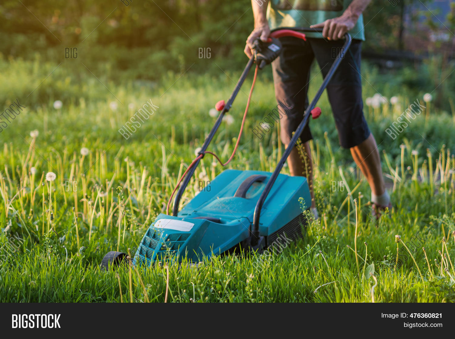 Guy Mows Green Grass Image & Photo (Free Trial) | Bigstock