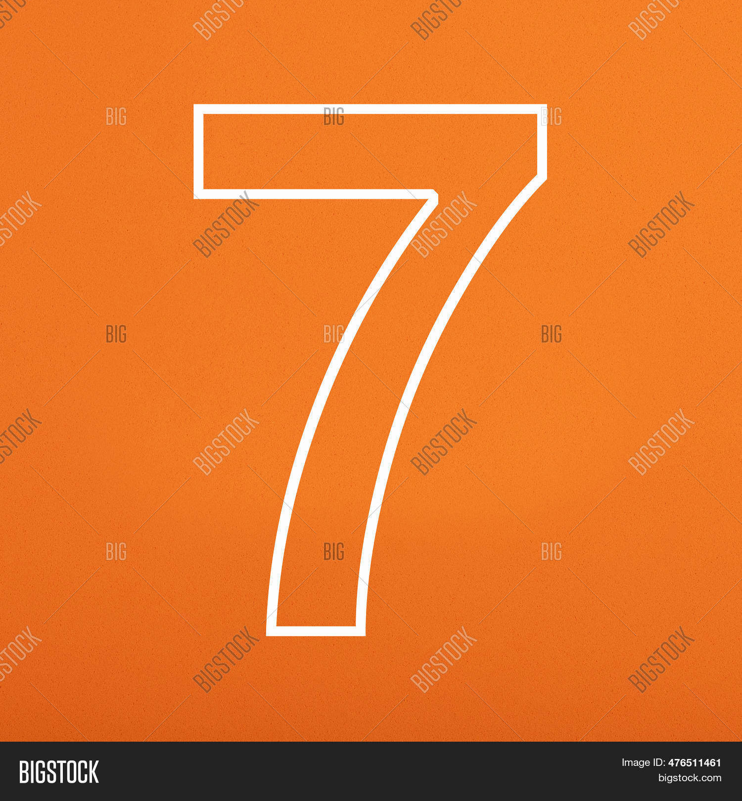 Number 7 Written White Image & Photo (Free Trial) | Bigstock