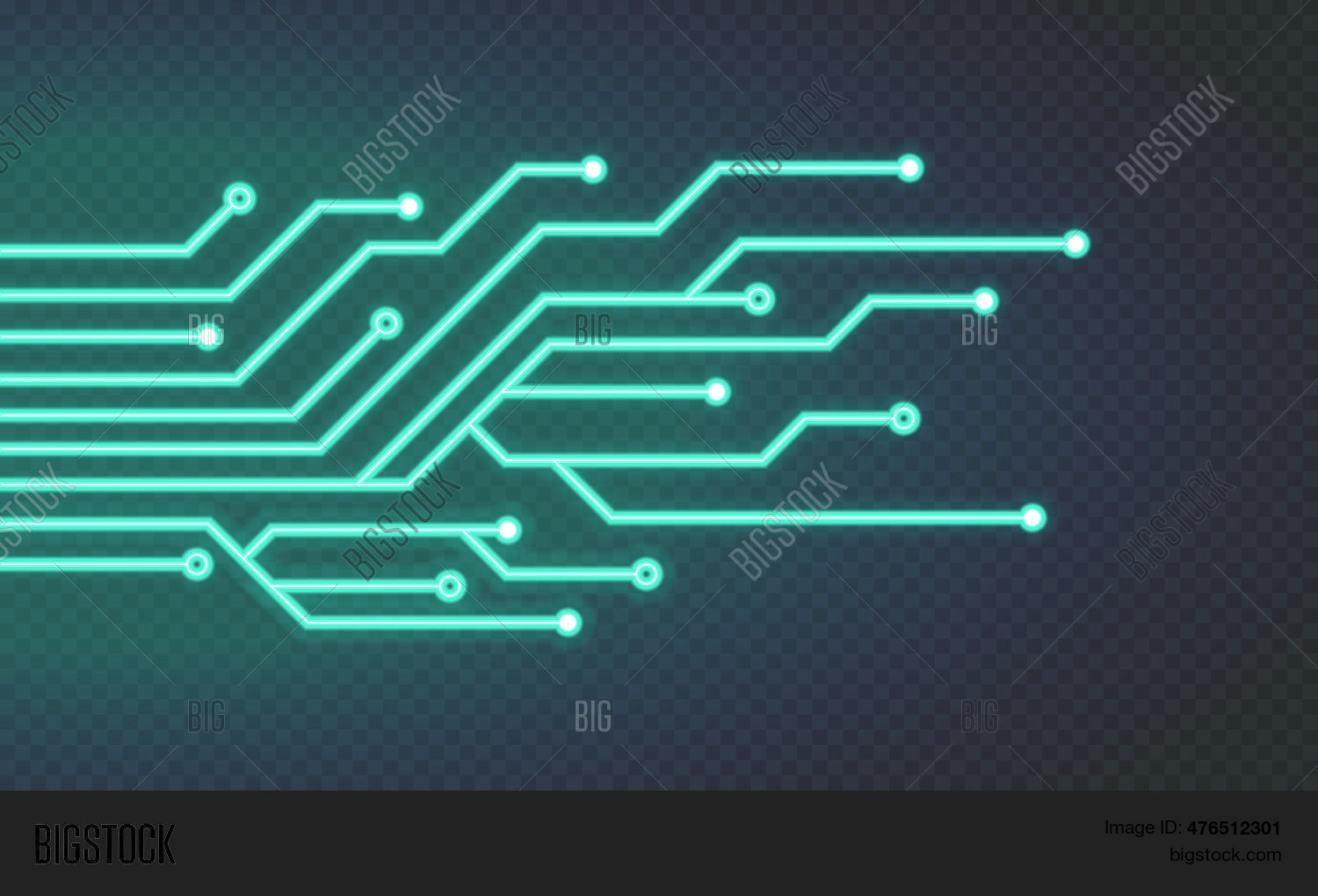 Glowing Blue Neon Vector And Photo Free Trial Bigstock