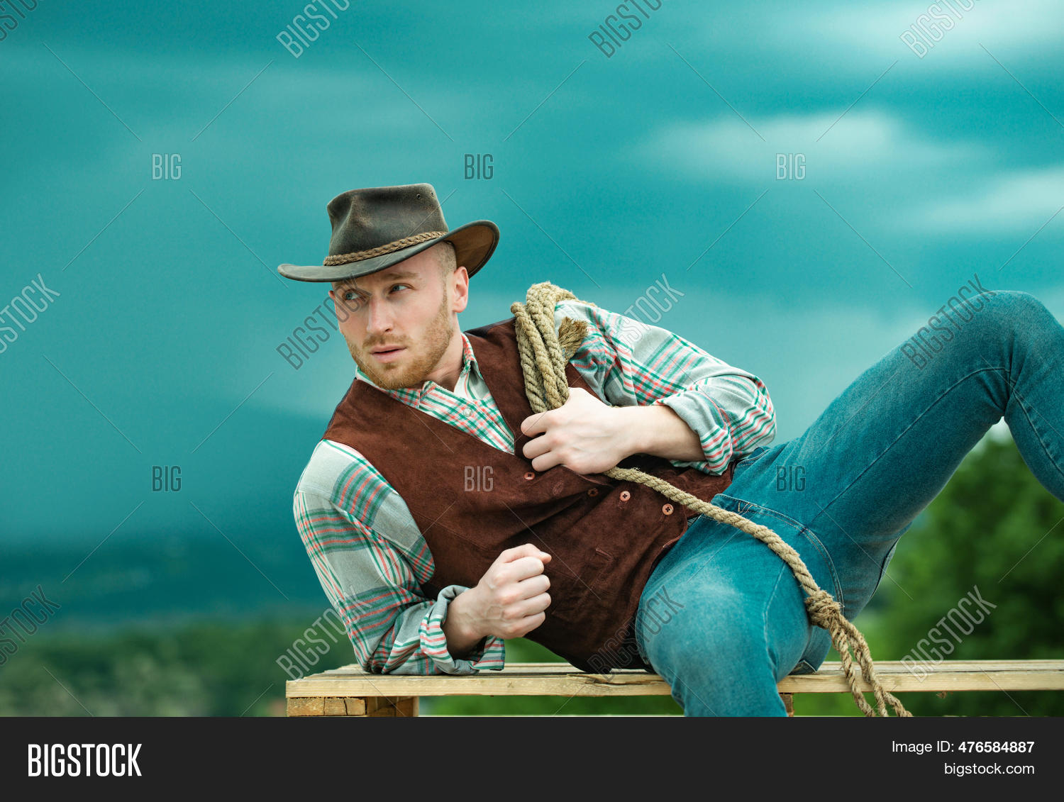 Cowboy On Ranch. Image & Photo (Free Trial) | Bigstock