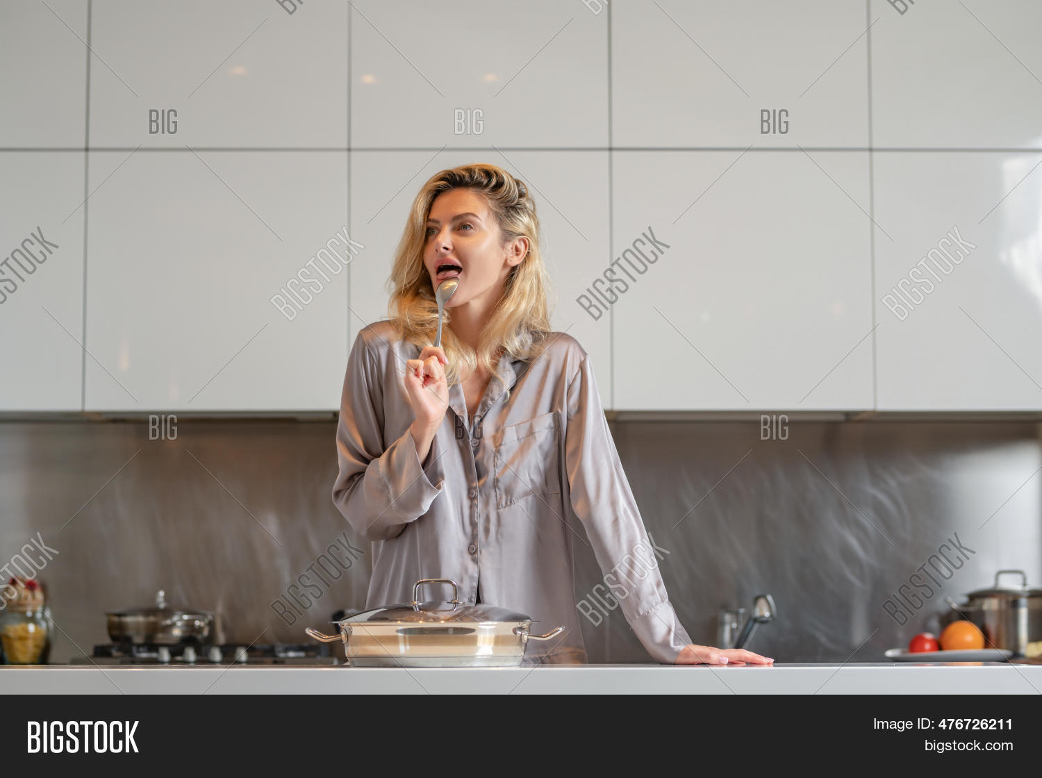 Woman Cooking Pot, Image & Photo (Free Trial) | Bigstock