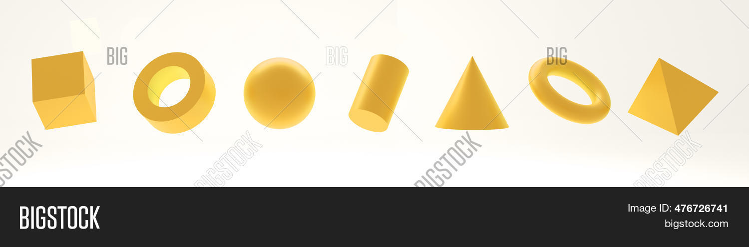 Set Basic Shapes. 3d Image & Photo (Free Trial) | Bigstock